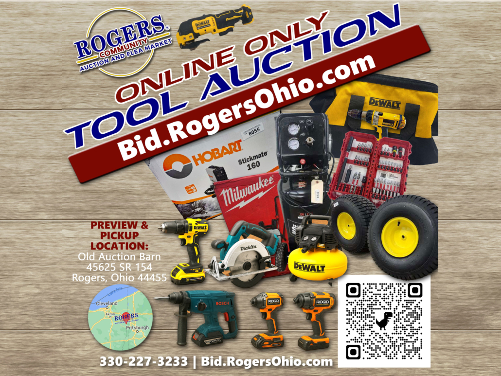 ONLINE TOOL AUCTION - Rogers Flea Market & Auctions